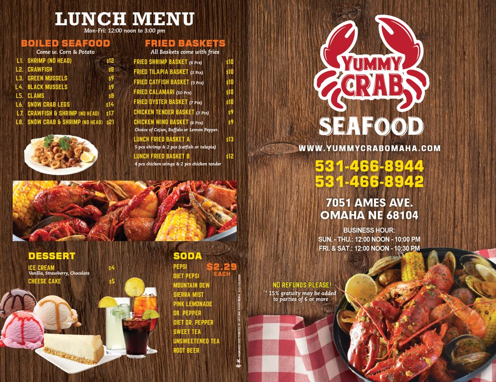 Yummy Crab Menu (Latest updated menu)