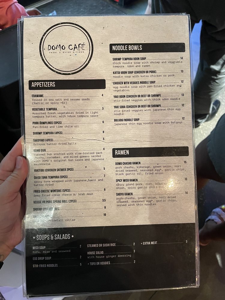 Domo Cafe Menu (Latest updated menu)
