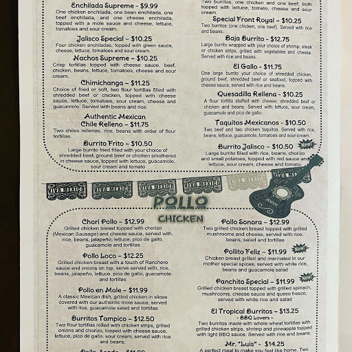 Jalisco Mexican Restaurant Menu (Latest updated menu)