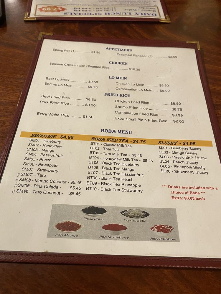 Lung Fung Chinese Restaurant Menu (Latest updated menu)