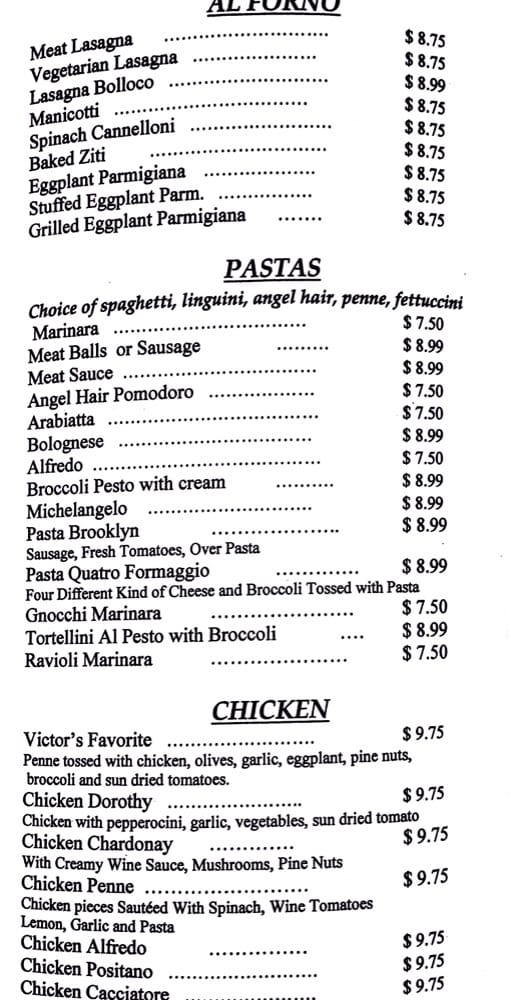 Piccolino Restaurant Menu (Latest updated menu)