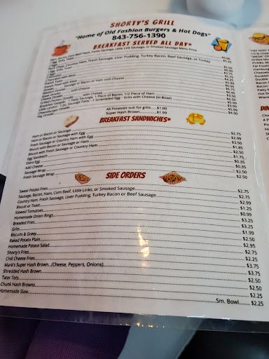 Shorty's Grill Menu (Latest updated menu)