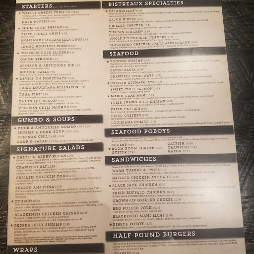Walk-On’s Sports Bistreaux Menu (Latest updated menu)